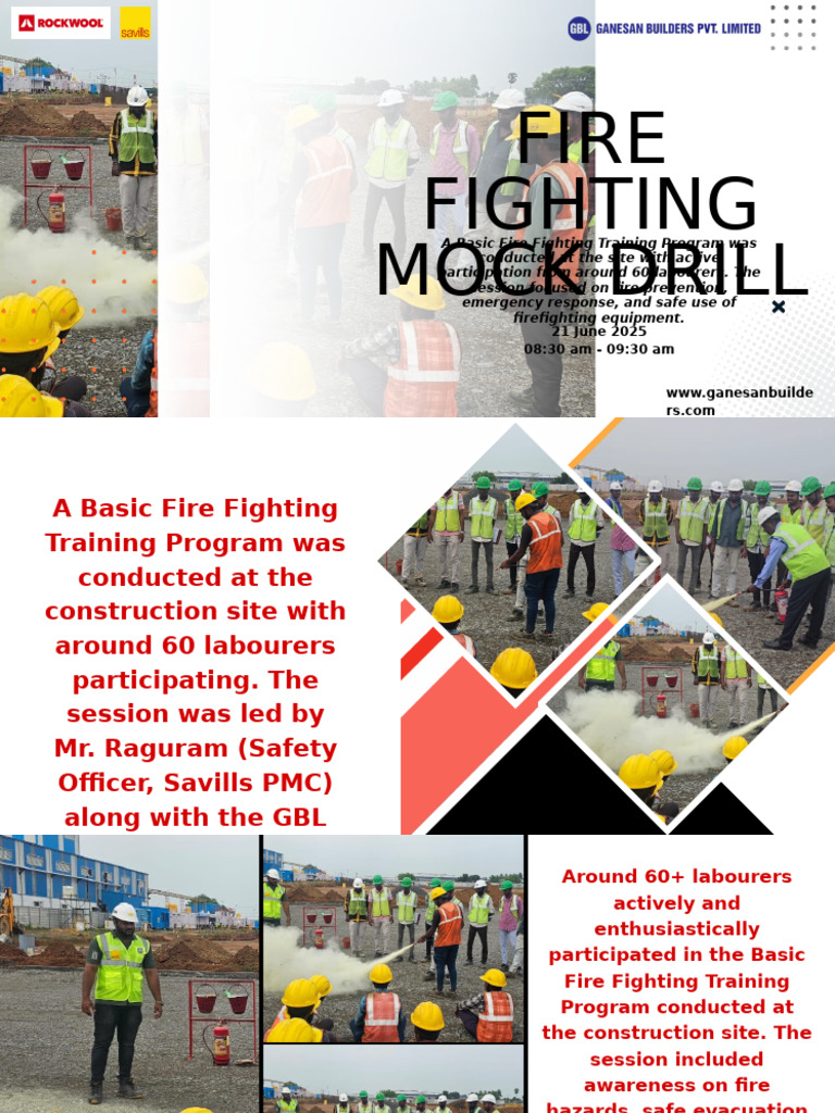 Fire Fighting Mock Drill | PDF