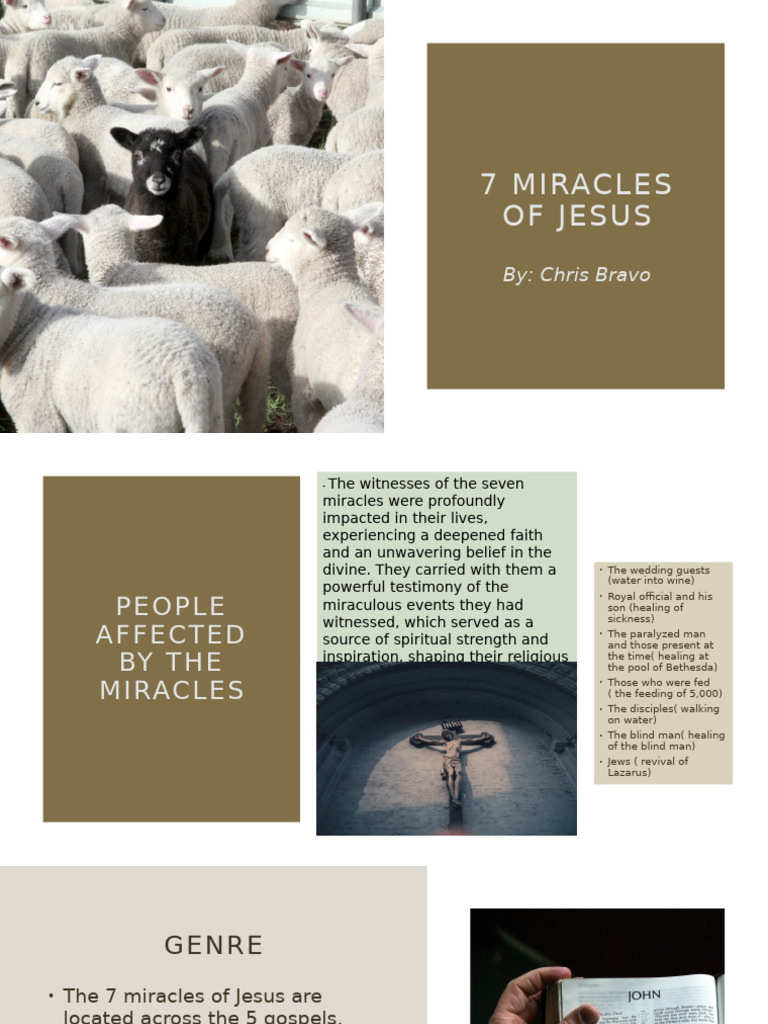 Seven Miracles of Jesus Explained | PDF | Jesus | Miracle