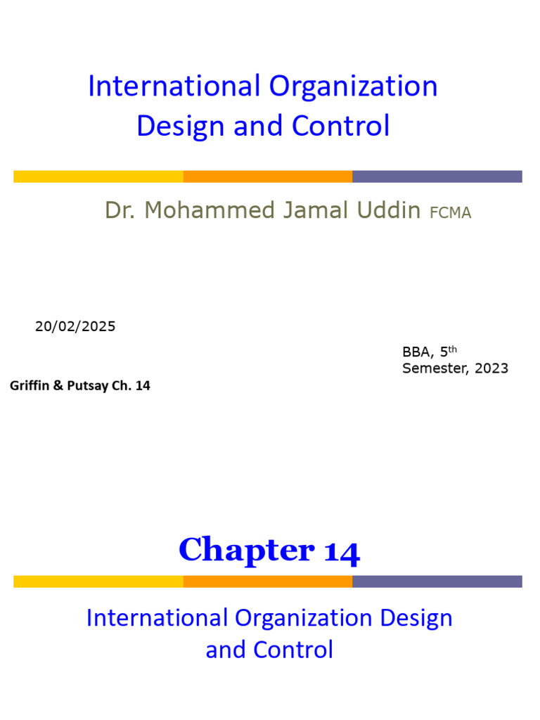 Lesson 06 - International Organization Design & Control | PDF ...
