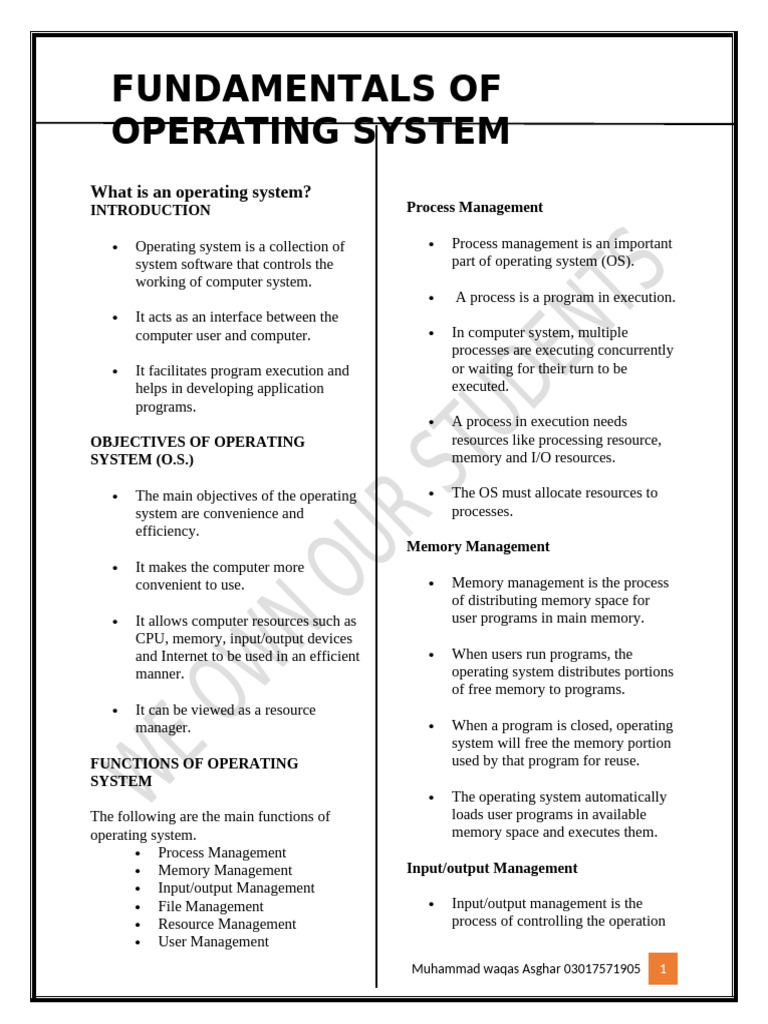 Fundamentals of Operating System (CH 2) | PDF | Operating System | Graphical User Interfaces