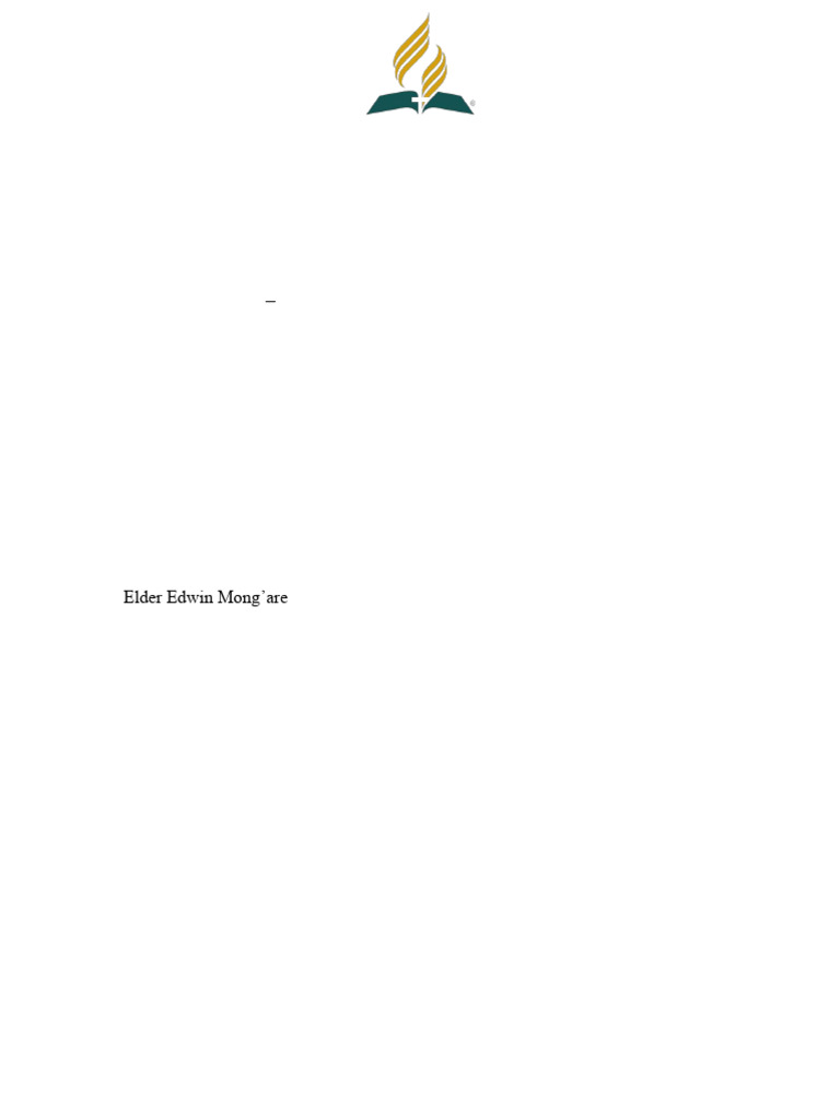 Seventh Day Adventist Church Sabbath School Report | PDF | Teachers ...