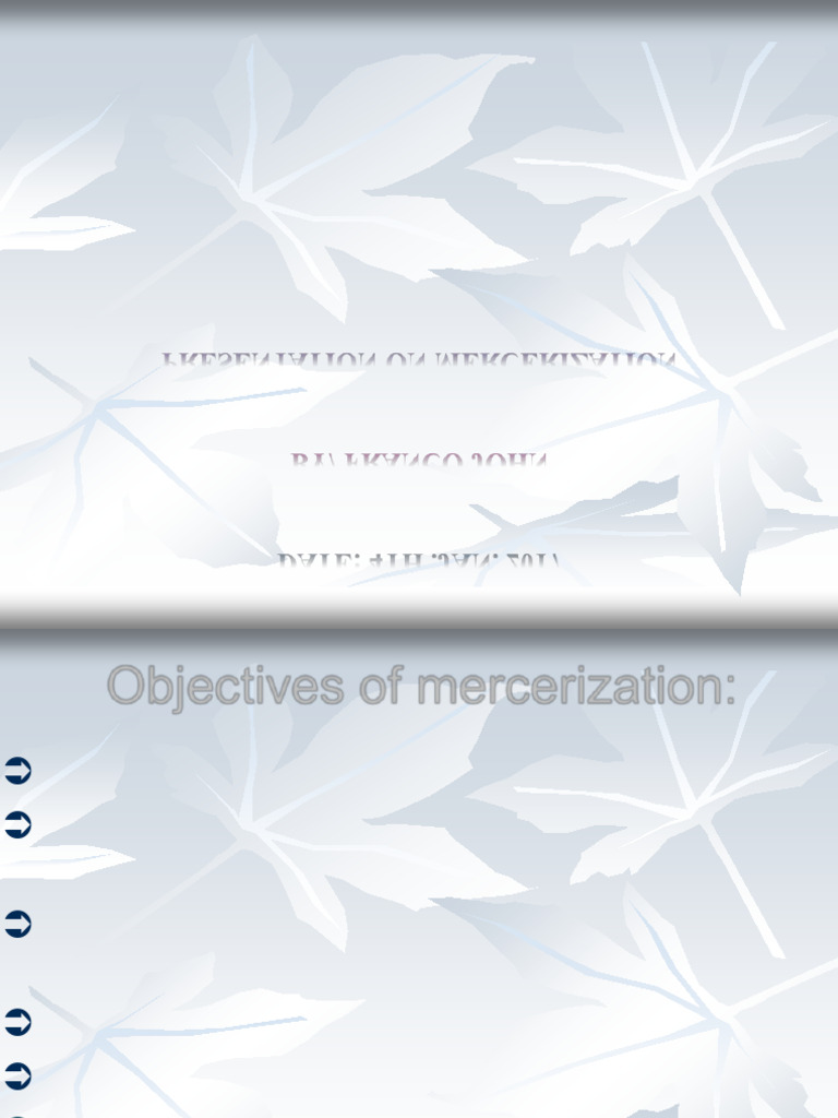 Testing of Quality of Mercerization | PDF | Textiles | Knitting
