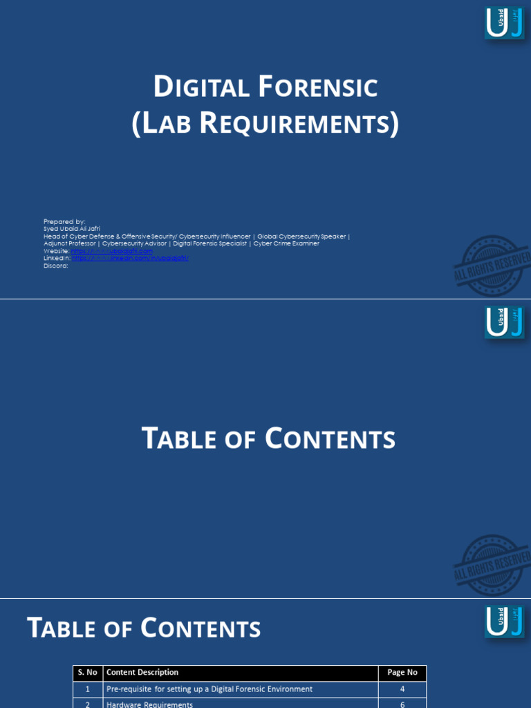 Digital Forensic Lab Requirements | PDF | Computer Forensics | Digital Forensics