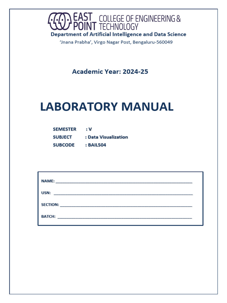 DV Lab Manual AI DS 2024 25 | PDF | Business Intelligence | Engineering