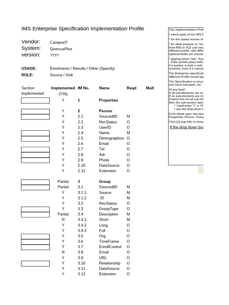 IMS Enterprise Implementation Profiler-Campusit | PDF | Computing | Information Technology