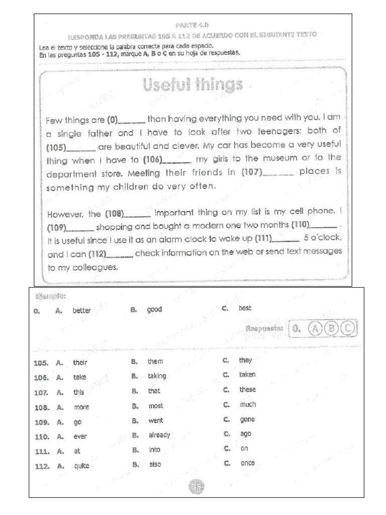 ICFES Part 4 D Grammar | PDF