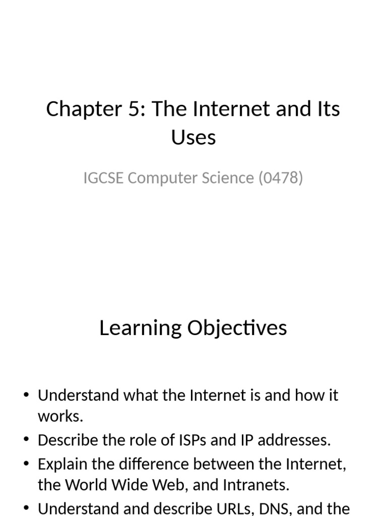 IGCSE Internet Uses Updated | PDF | World Wide Web | Internet & Web