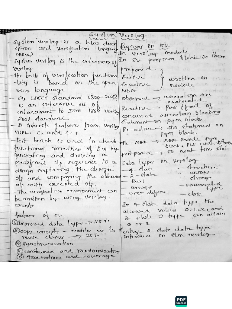 SystemVerilog - From Basics To Real Design Use | PDF