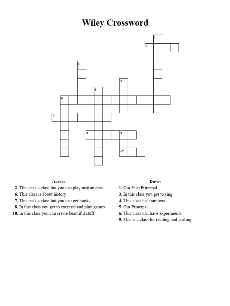 Wiley Crossword 3 | PDF