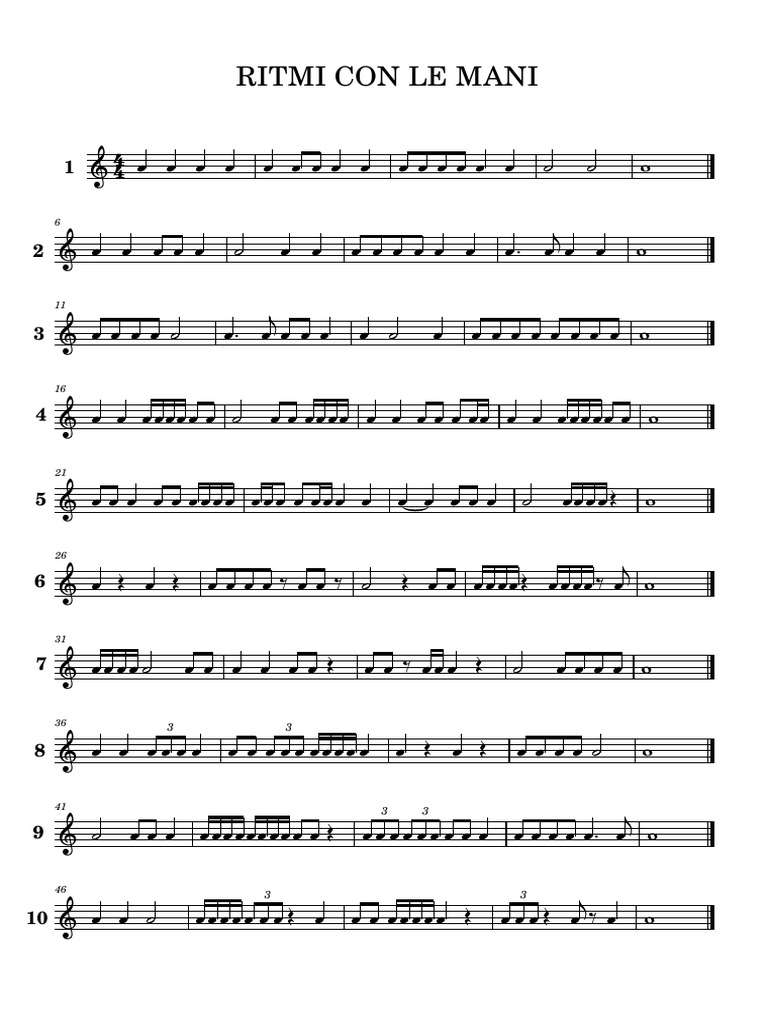Ritmi Con Le Mani | PDF