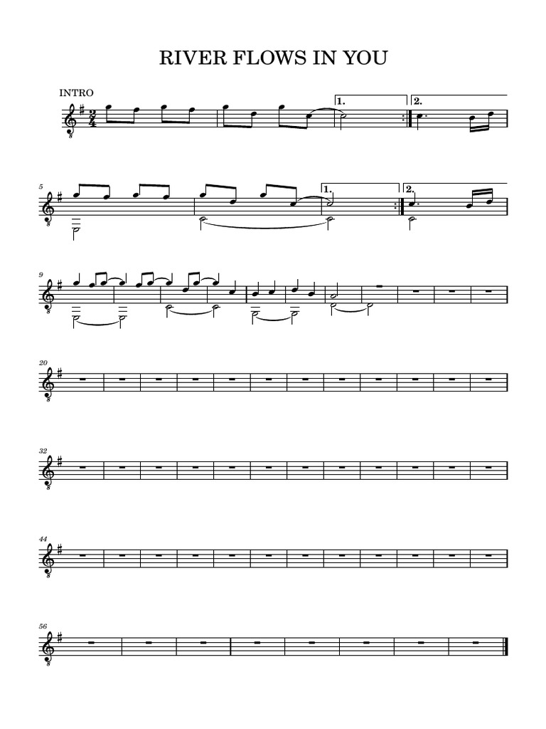 RIVER FLOWS IN YOU (Intro) | PDF
