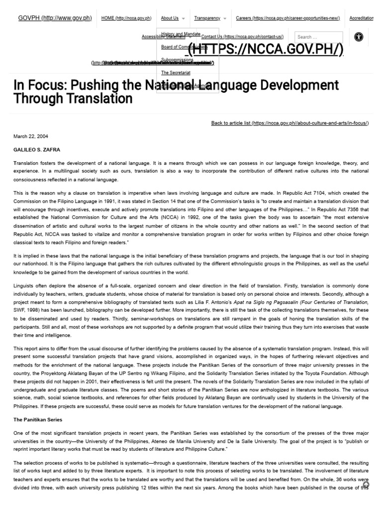 Enhancing National Language via Translation | PDF | Translations ...