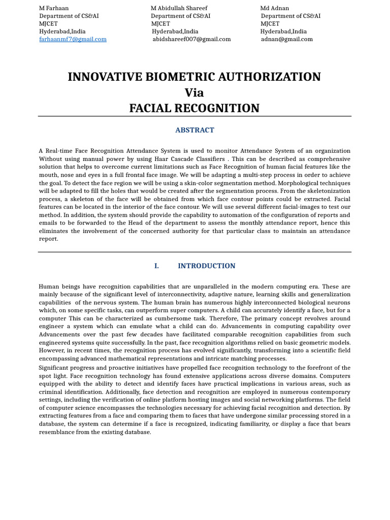 Biometric Based Attendance System | PDF | Unified Modeling Language | System