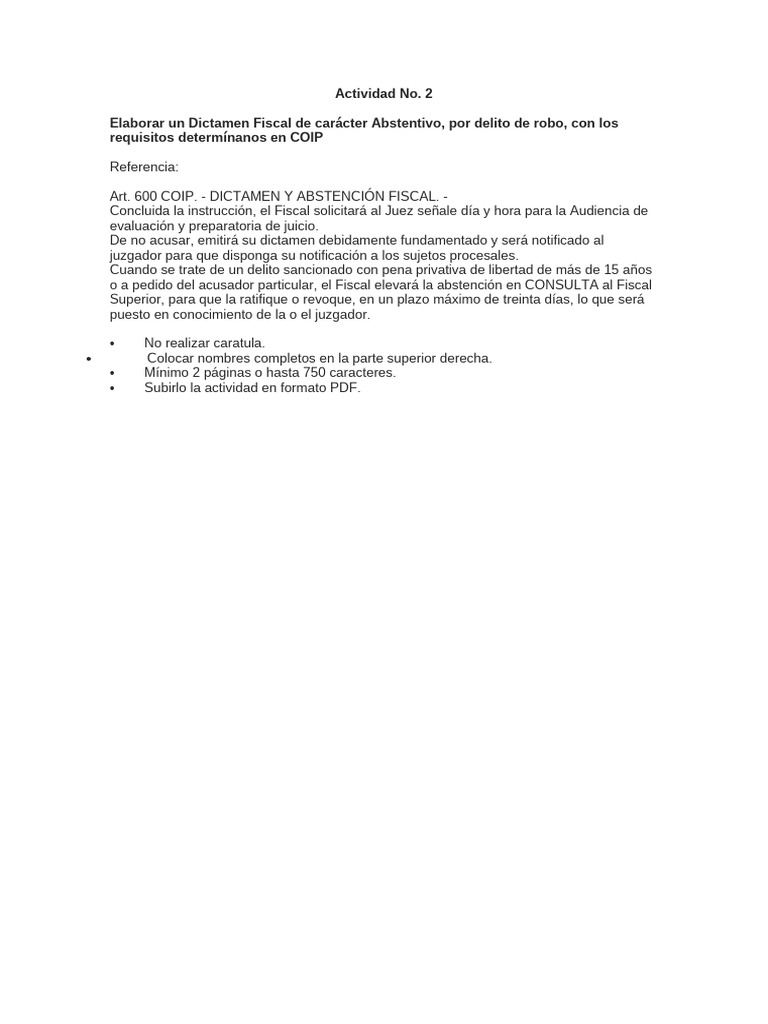 PEL3-Ac 2 - Dictamen Abstentivo | PDF