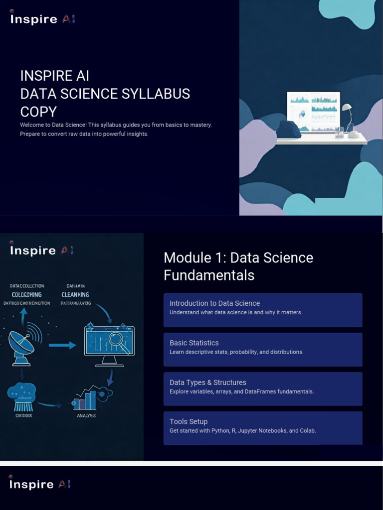 Inspire Ai Data Science Syllabus PDF | PDF | Machine Learning | Data Science