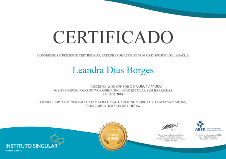 Certificado 1 | PDF