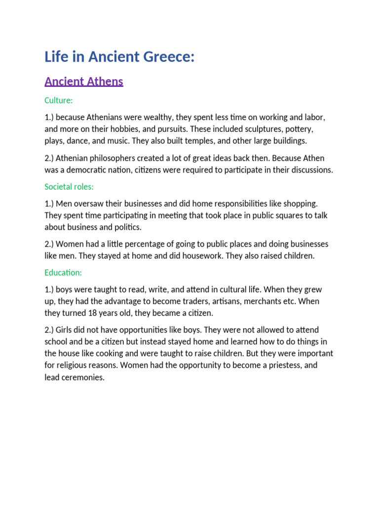 Ancient Athens and Ancient Sparta | PDF | Athens | Sparta