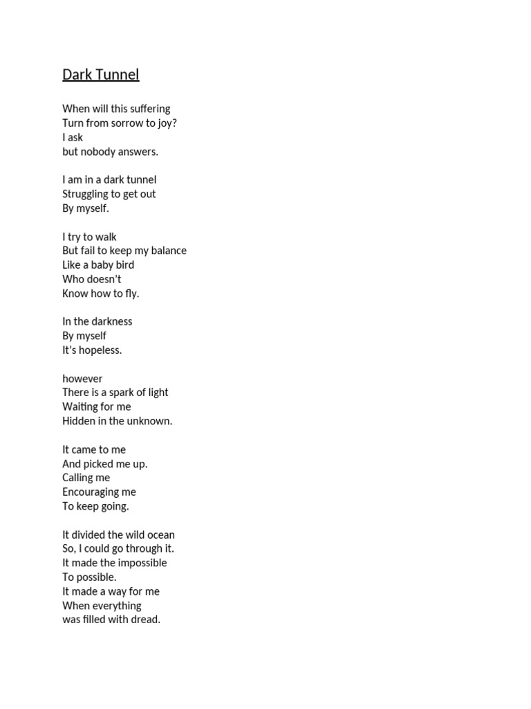 Dark Tunnel - Final Draft | PDF