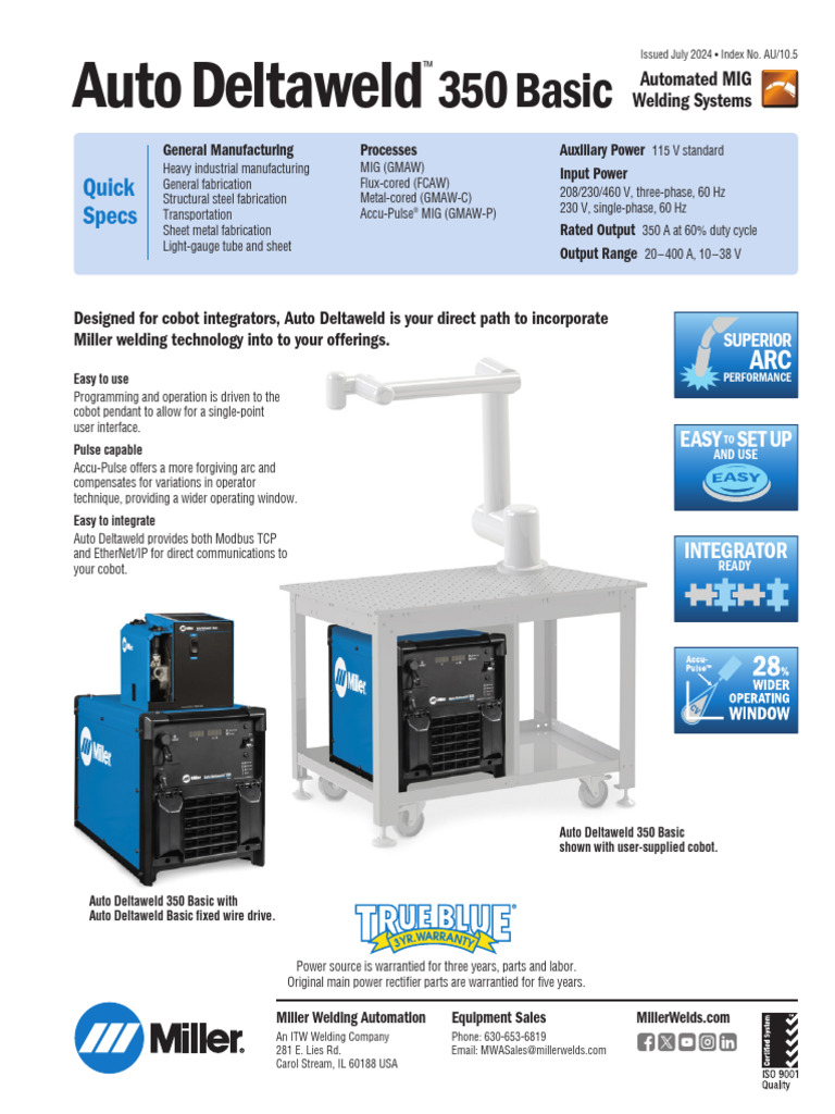 AU105 Auto Deltaweld 350 Basic English | PDF | Welding | Construction