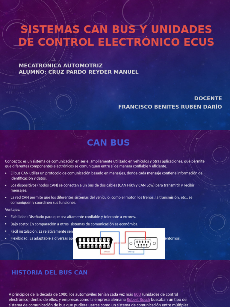 Sistemas Can Bus y Unidades de Control Electrónico Expo | PDF ...