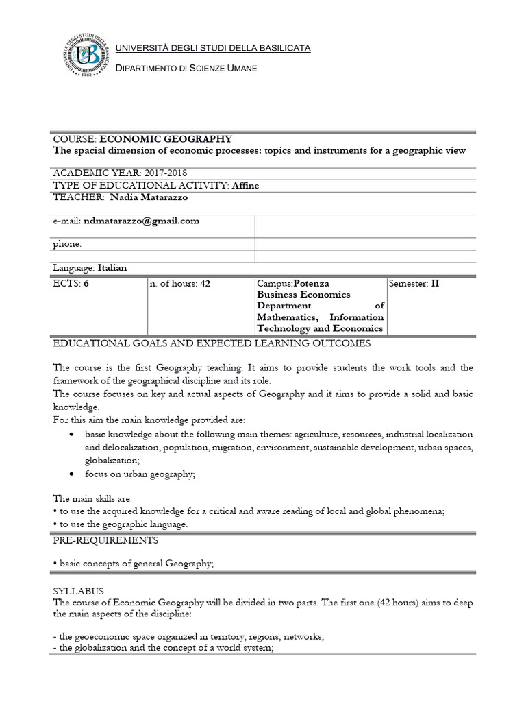 Geografia Econo | PDF | Geography | Knowledge