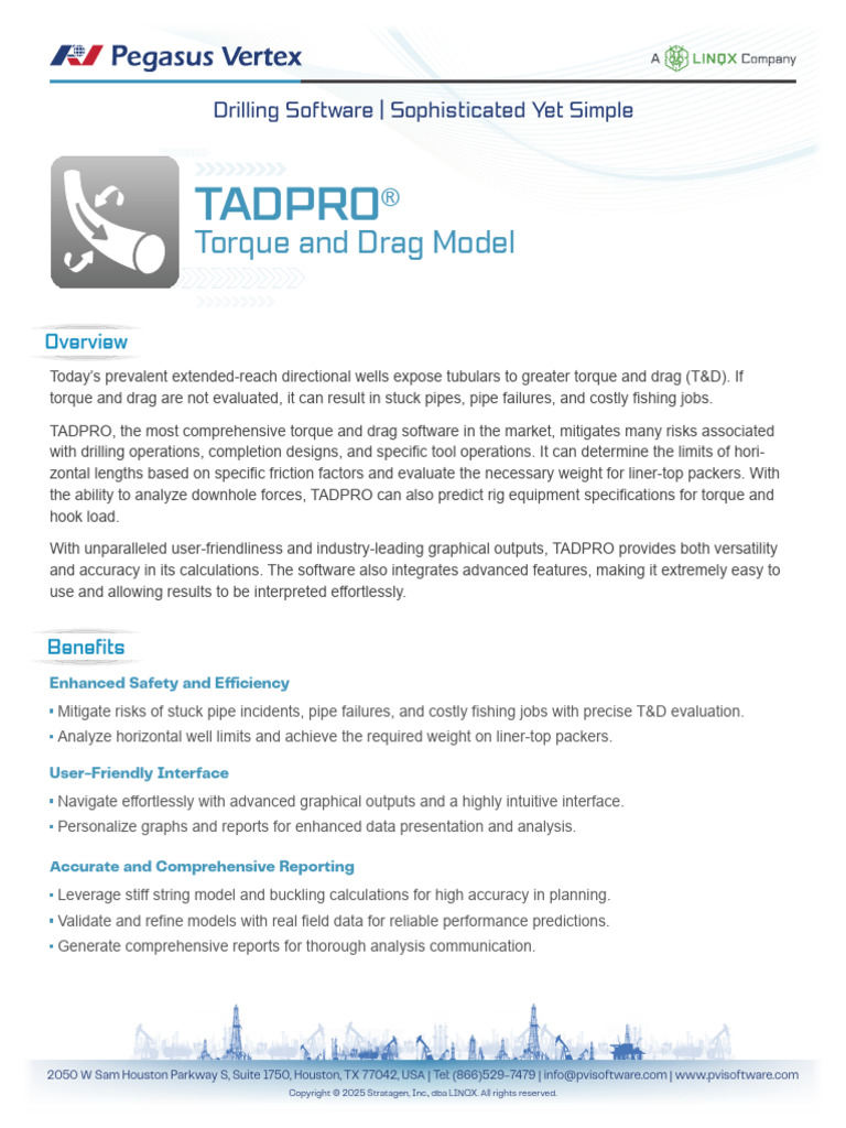 TADPRO: Advanced Torque and Drag Software | PDF | Usability | Computing