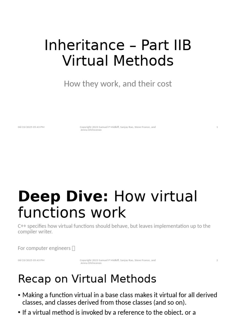 Mod4 1 Inheritance Pt2B | PDF | Method (Computer Programming) | Class (Computer Programming)