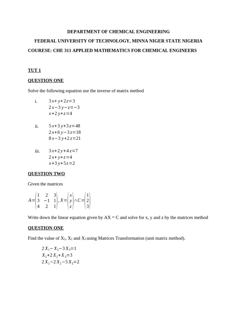 Che 311 Tut 1 - 022758 | PDF