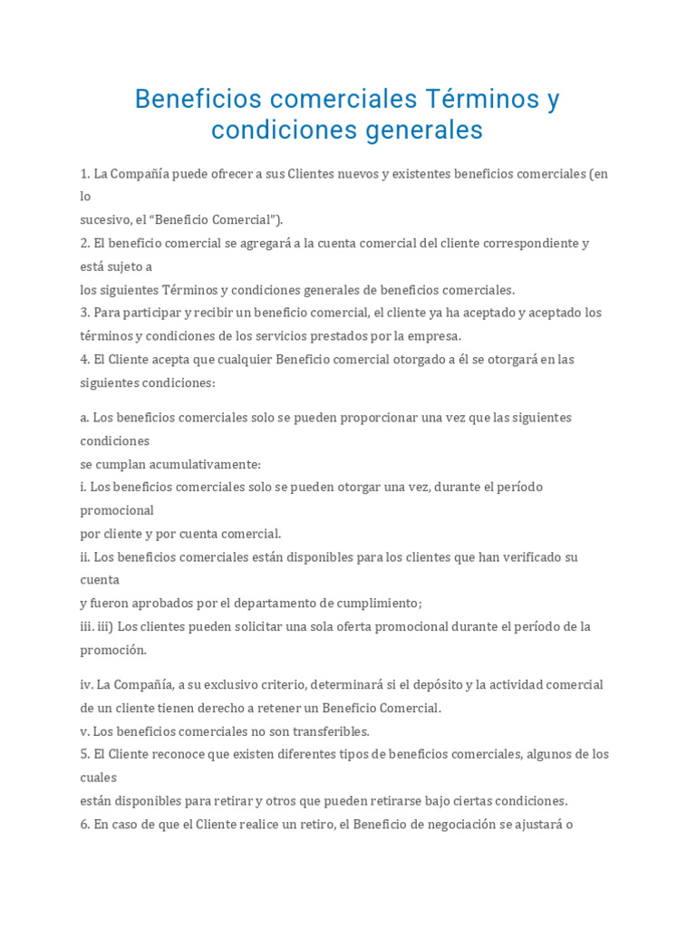 Ontega Trading Benefits General TCs TF SP | PDF