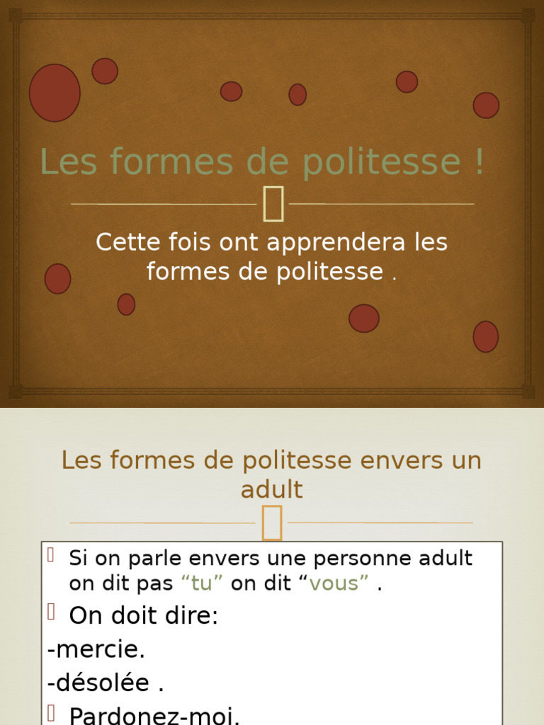 Formes de Politesse en Français | PDF