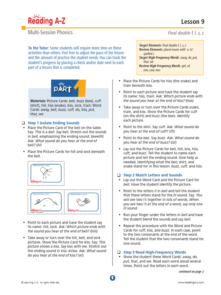 RT MS Phonics Lesson 09 (1) - 1 | PDF | Phonics | Linguistics