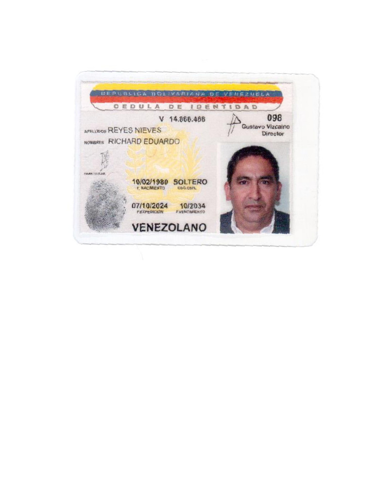 Cedula Richard Reyes 2024 | PDF