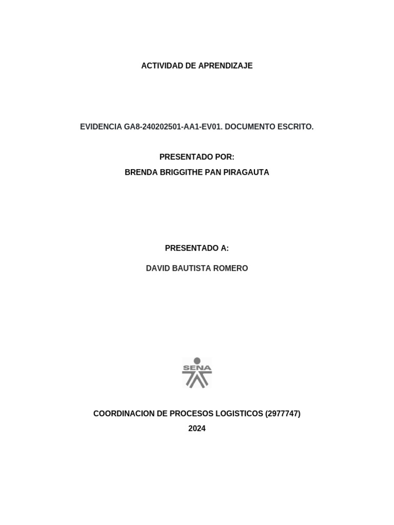 Documento Escrito Ingles | PDF | Goal | Logistics