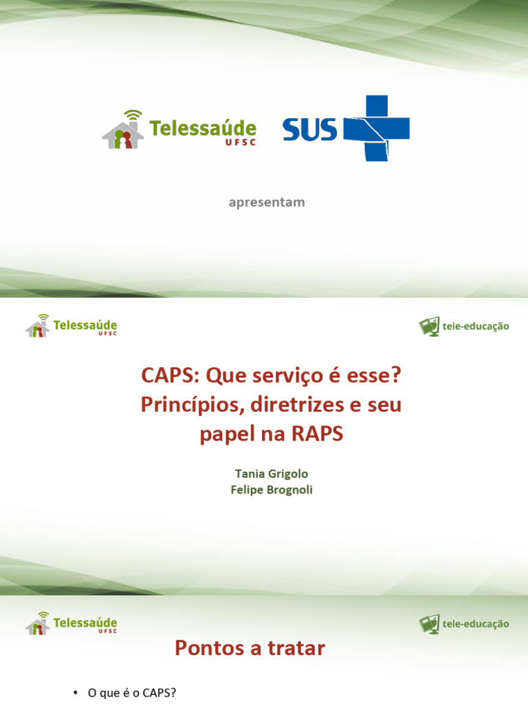 O que é o CAPS e sua função na RAPS | PDF | Saúde mental