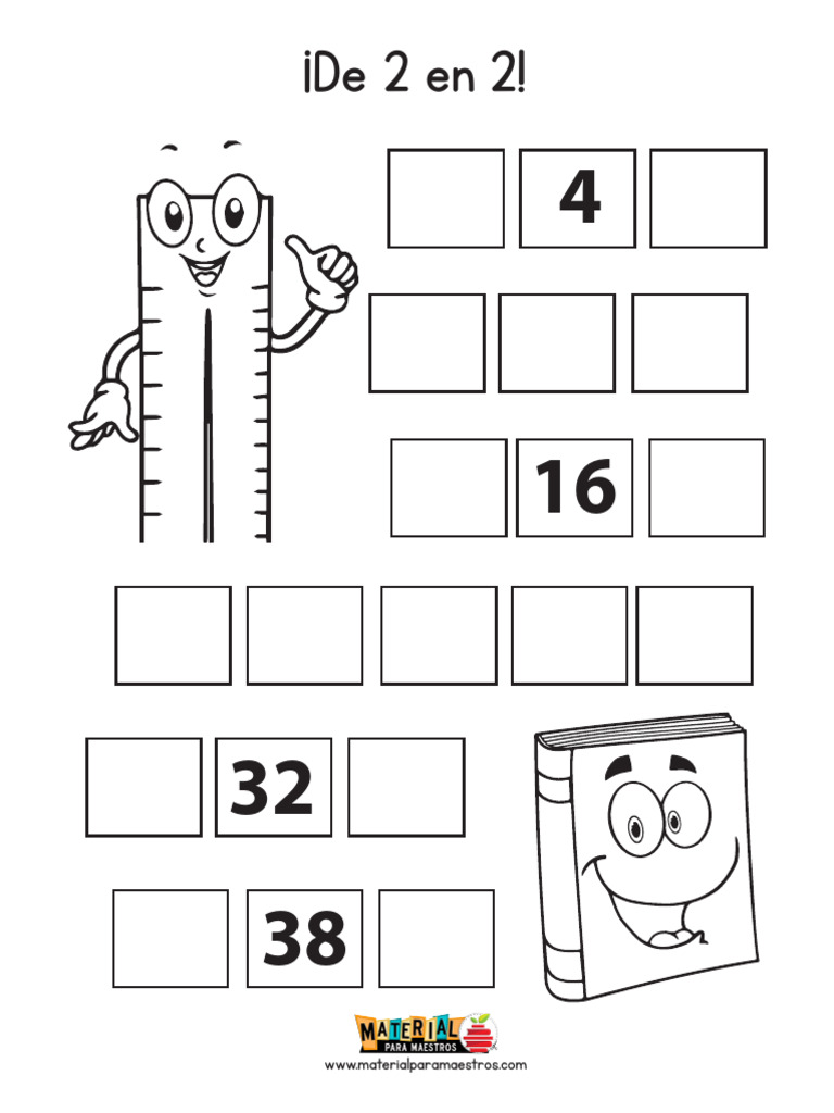 Contando de 2, 3, 4, 5 y Mas Numeros | PDF