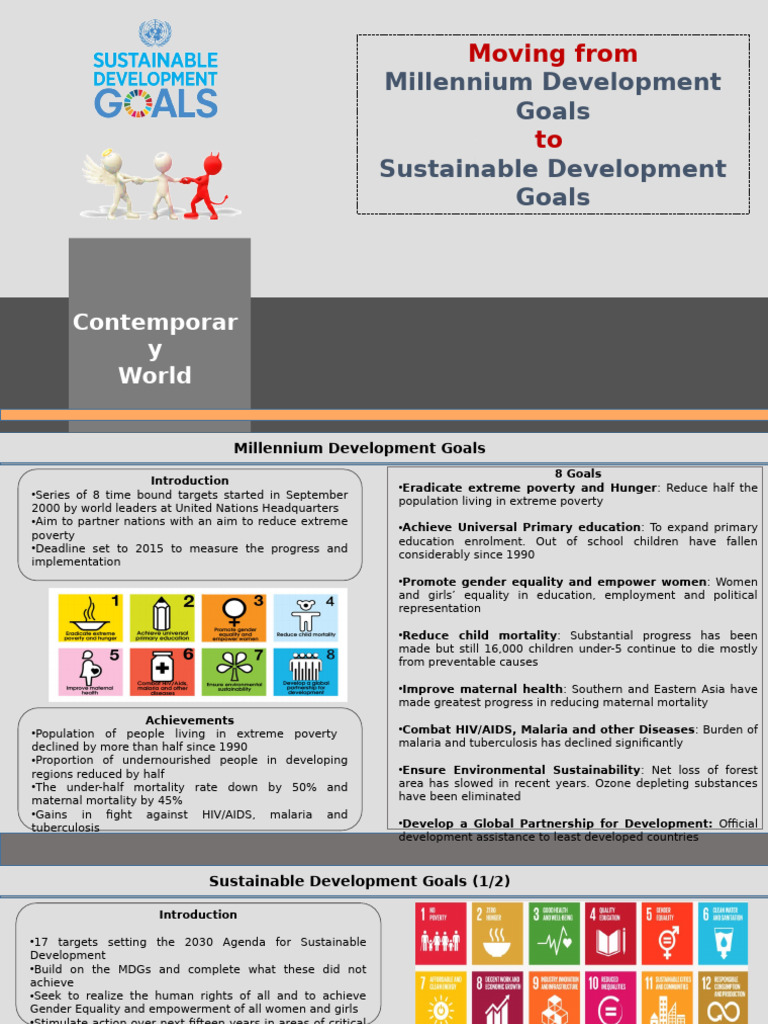 MDGs vs. SDGs: A Comprehensive Overview | PDF | Millennium Development ...