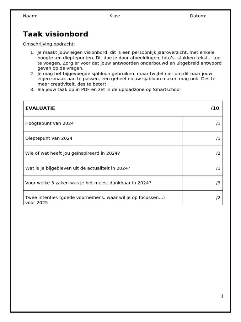 Kopie Van Taak Visionbord 24-25 | PDF