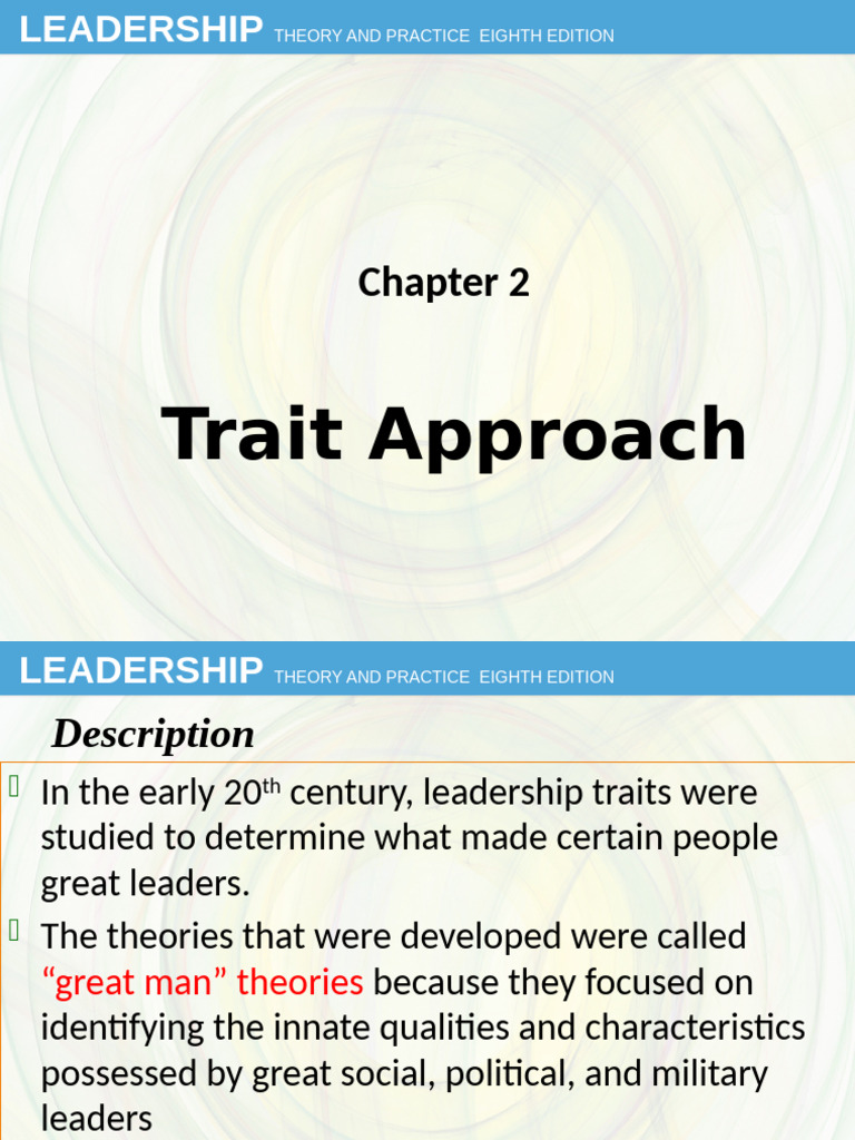 Lecture 2 Trait Approach | PDF | Leadership | Emotional Intelligence
