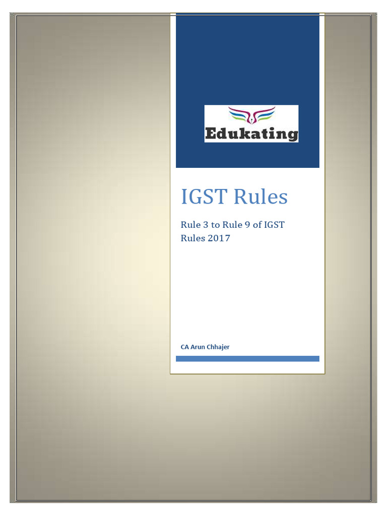 9 Pos - Part 2 - Igst Rules 3-9 | PDF
