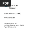 Edexcel IAL Mechanics M1 Mark Scheme | PDF | Momentum | Mathematics