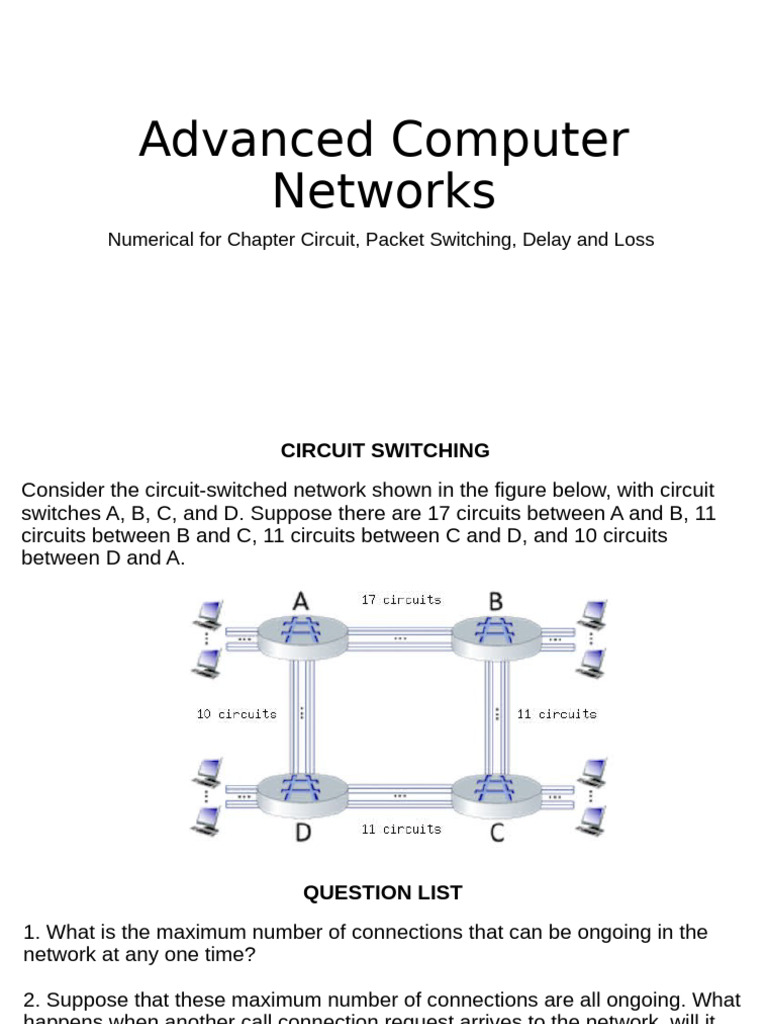 Maximum Connections in Circuit Switching | PDF | Toll Road ...