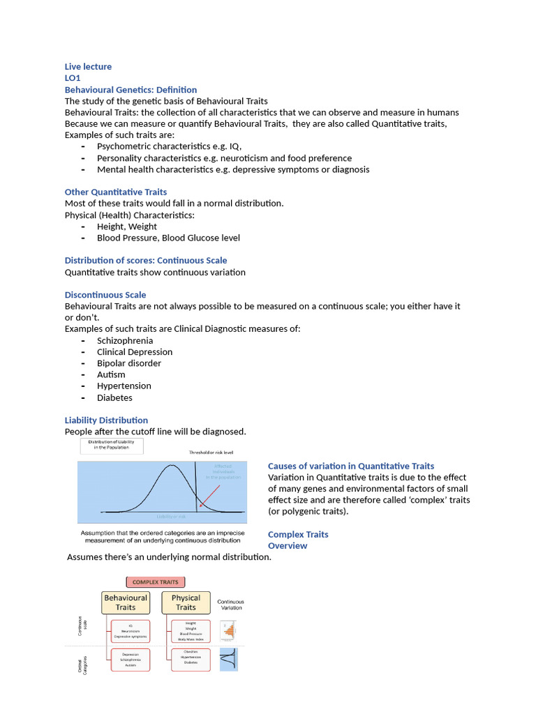 Quantittaive Genetics - Comparison Lecture | PDF | Quantitative Trait Locus | Heritability