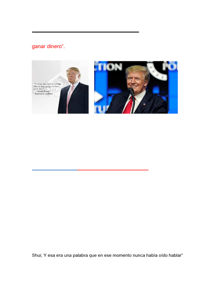 Donald Trump y su éxito con Feng Shui | PDF | Donald Trump | Gobierno ...