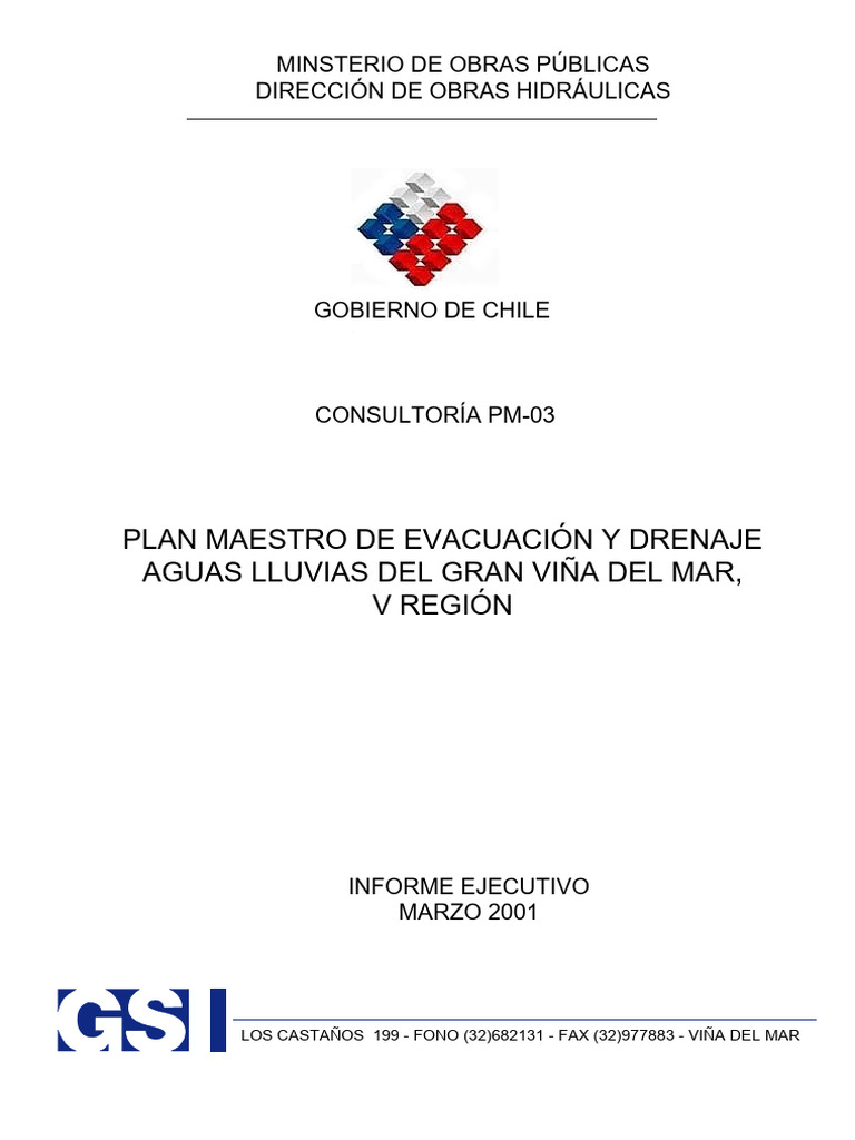 Plan Maestro de Aguas Lluvias-03-RESUMEN-EJECUTIVO | PDF | Alcantarillado | Precipitación