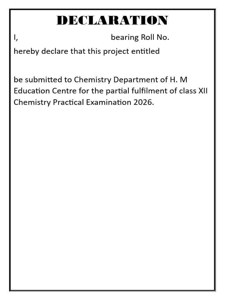 12 Project Declaration | PDF