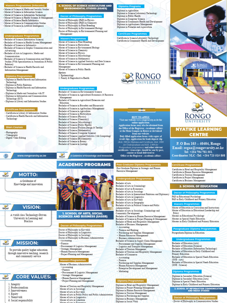 Brochure 8 Nyatike 2 | PDF | Bachelor's Degree | Science
