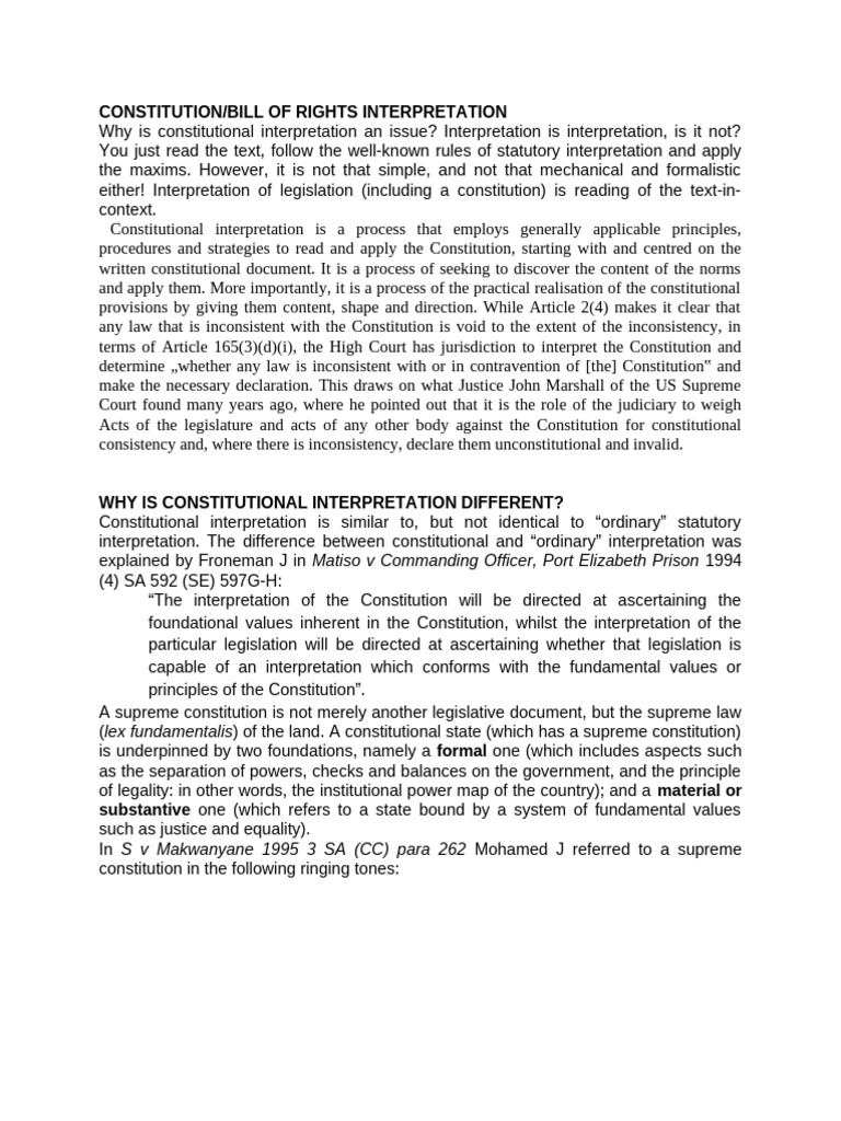 Constitutional Interpretation 2024 | PDF | Constitution | Democracy