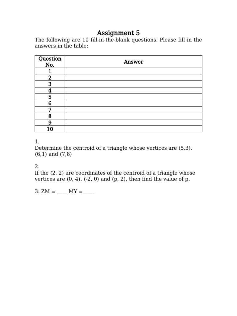 Geometry - Assignment 5 | PDF