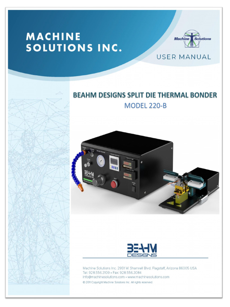 220B Split Die Thermal Bonder User Manual | PDF | Thermocouple