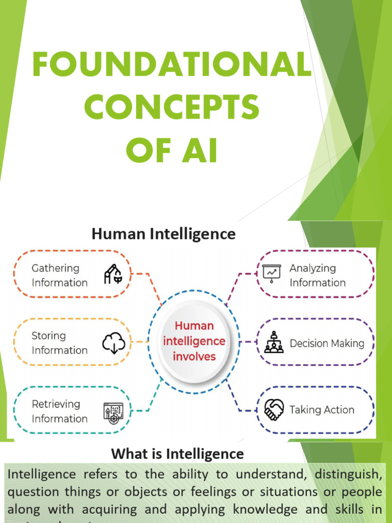 FOUNDATIONAL CONCEPTS OF AI | PDF | Intelligence (AI) & Semantics | Artificial Intelligence